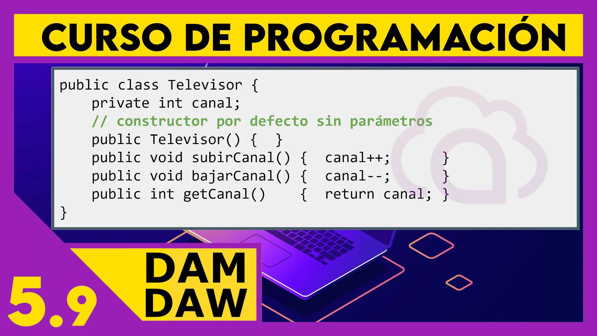 JAVA【DAM - DAW】 5.9 Ejemplo clase Televisor