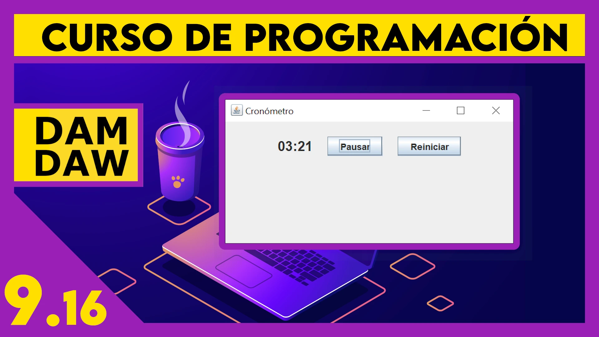 9.16 JAVA Swing: Cronómetro - Aula en la nube
